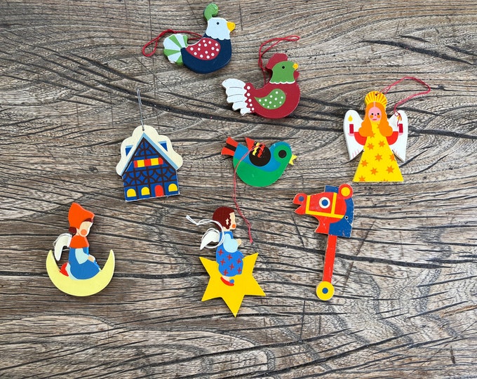 Rare Vintage Set West Germany Heller Erzgebirge Christmas Wood Hand ...