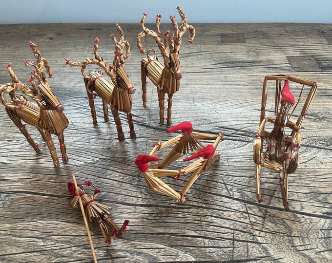 Rare Vintage Mid Century Scandinavian Swedish Straw Jultomten Tomte ...