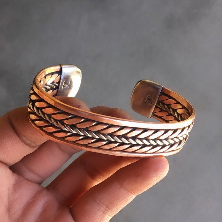 Solid Stainless Center Welder Bracelet - Etsy