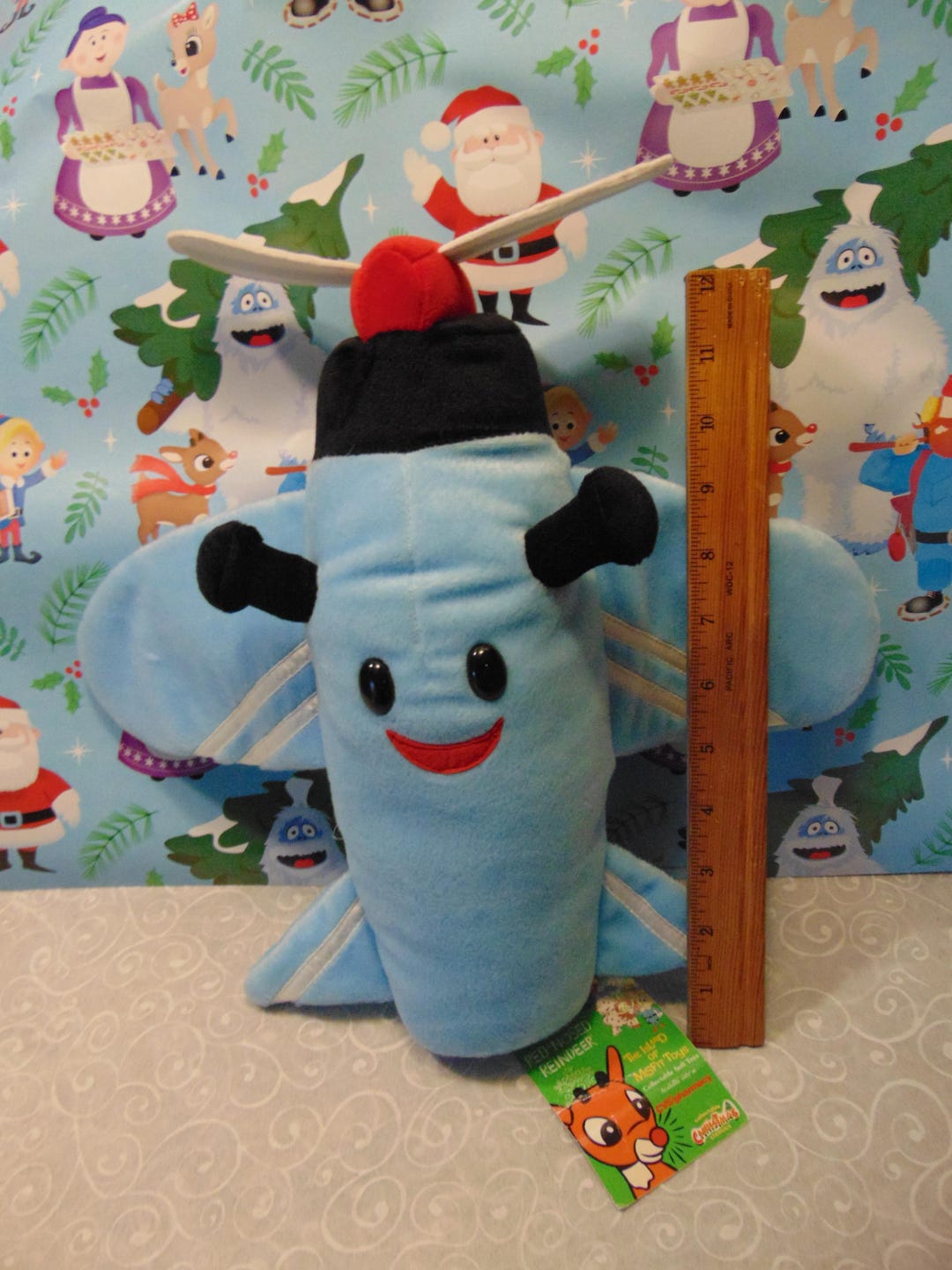 Vintage CVS 12" Blue Airplane Island Misfit Toys Large Plane 1999 Plush ...