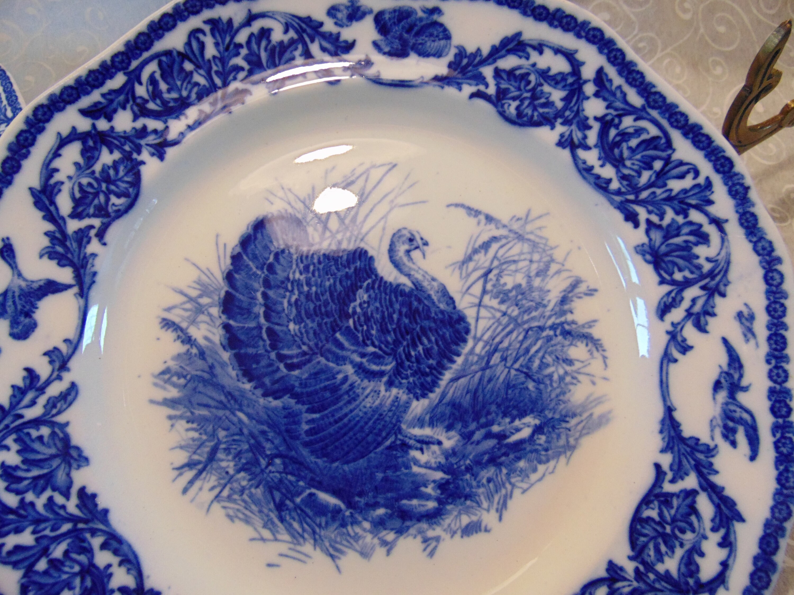 Antique Cauldon Blue Turkey 10 Plates Made in England - Etsy