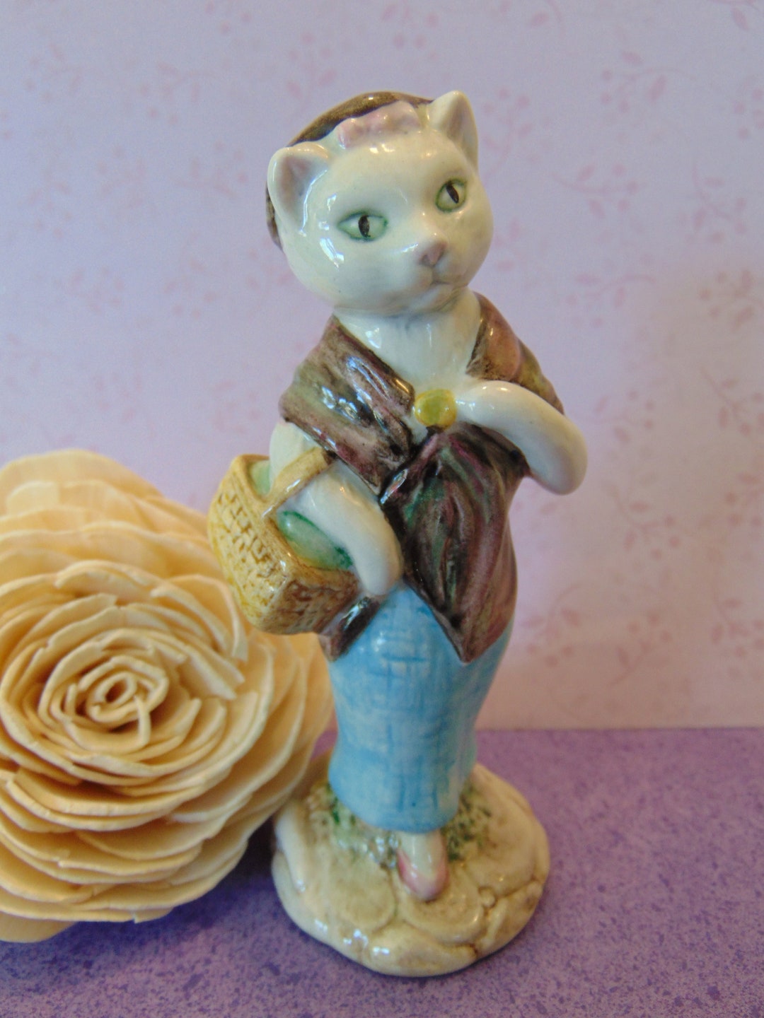 Beatrix Potter Vintage Figurine Susan the Cat Beswick England Rare ...