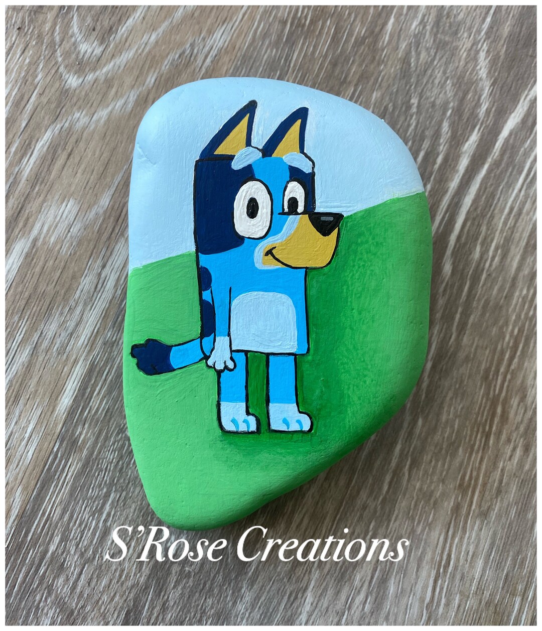 Bluey Painted Rock - Etsy