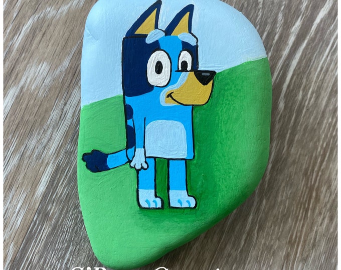 Bluey Painted Rock - Etsy