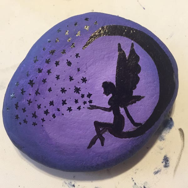 Stars Painted Rock - Etsy