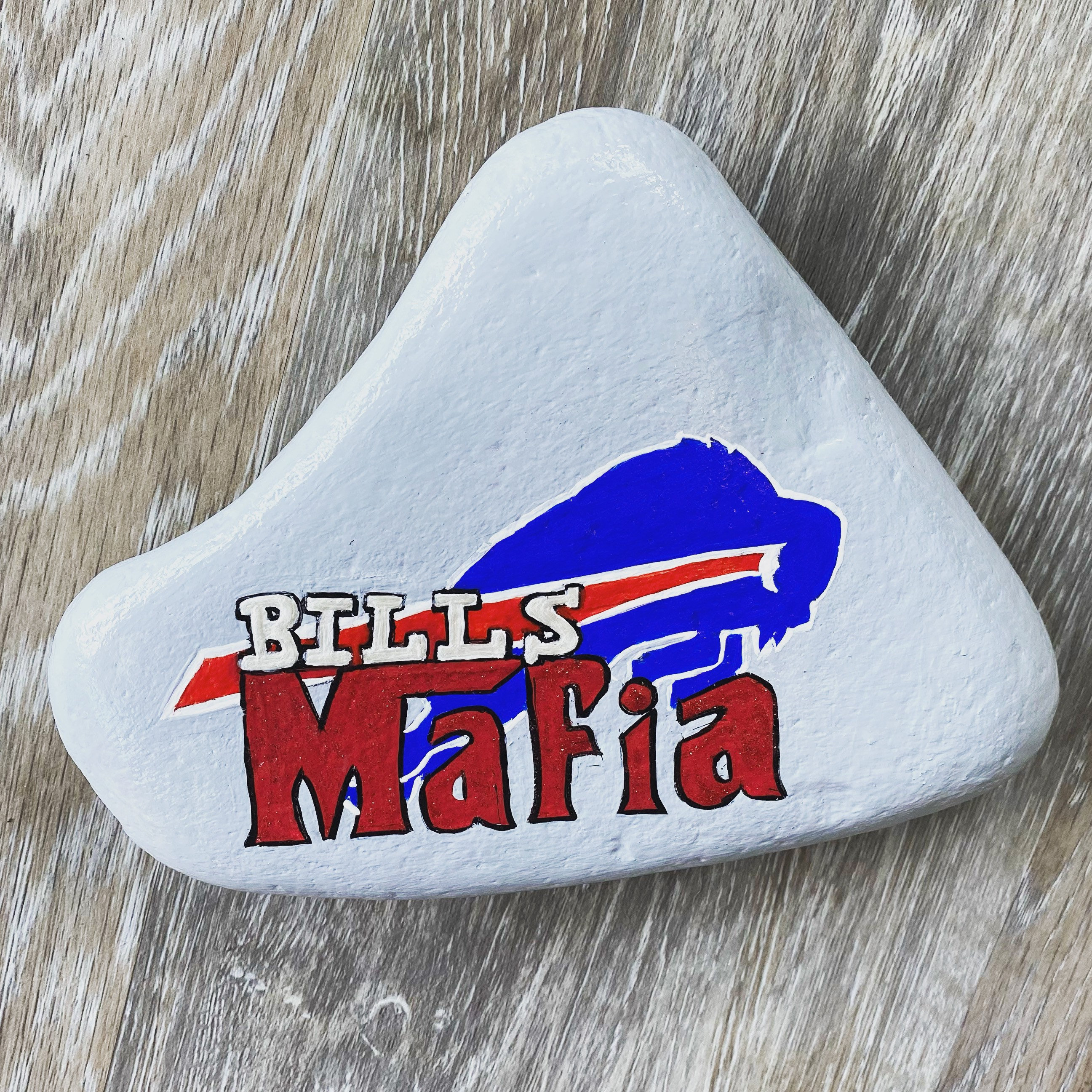 Buffalo Bills Mafia Painted Rock - Etsy