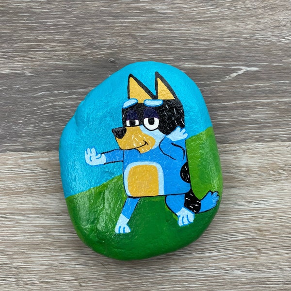 Bluey Painted Rock - Etsy