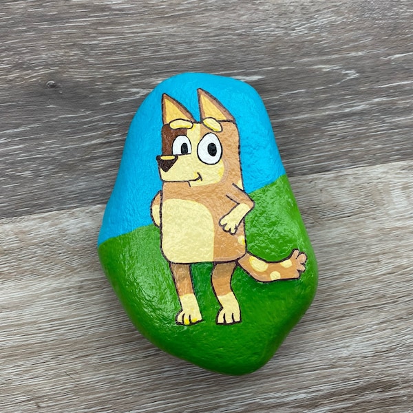 Bluey Painted Rock - Etsy