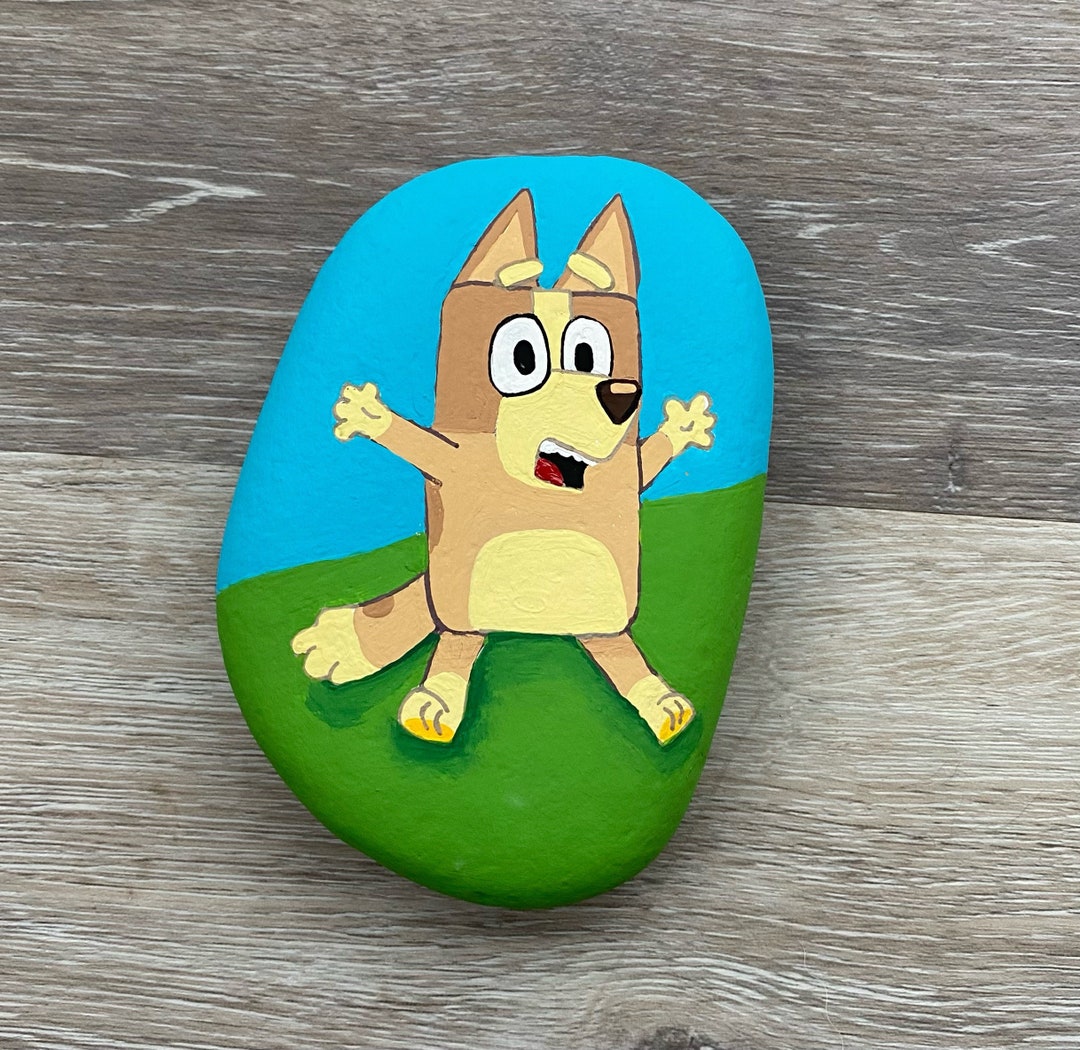 Bingo From Disney’s Bluey Painted Rock - Etsy