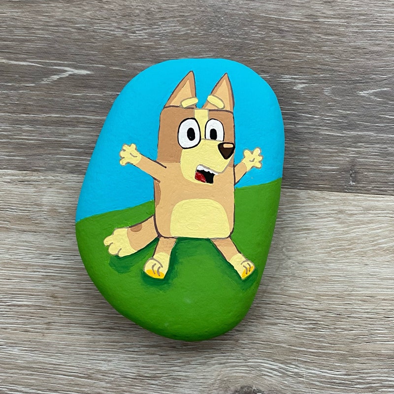 Dog Painting on Rock - Etsy