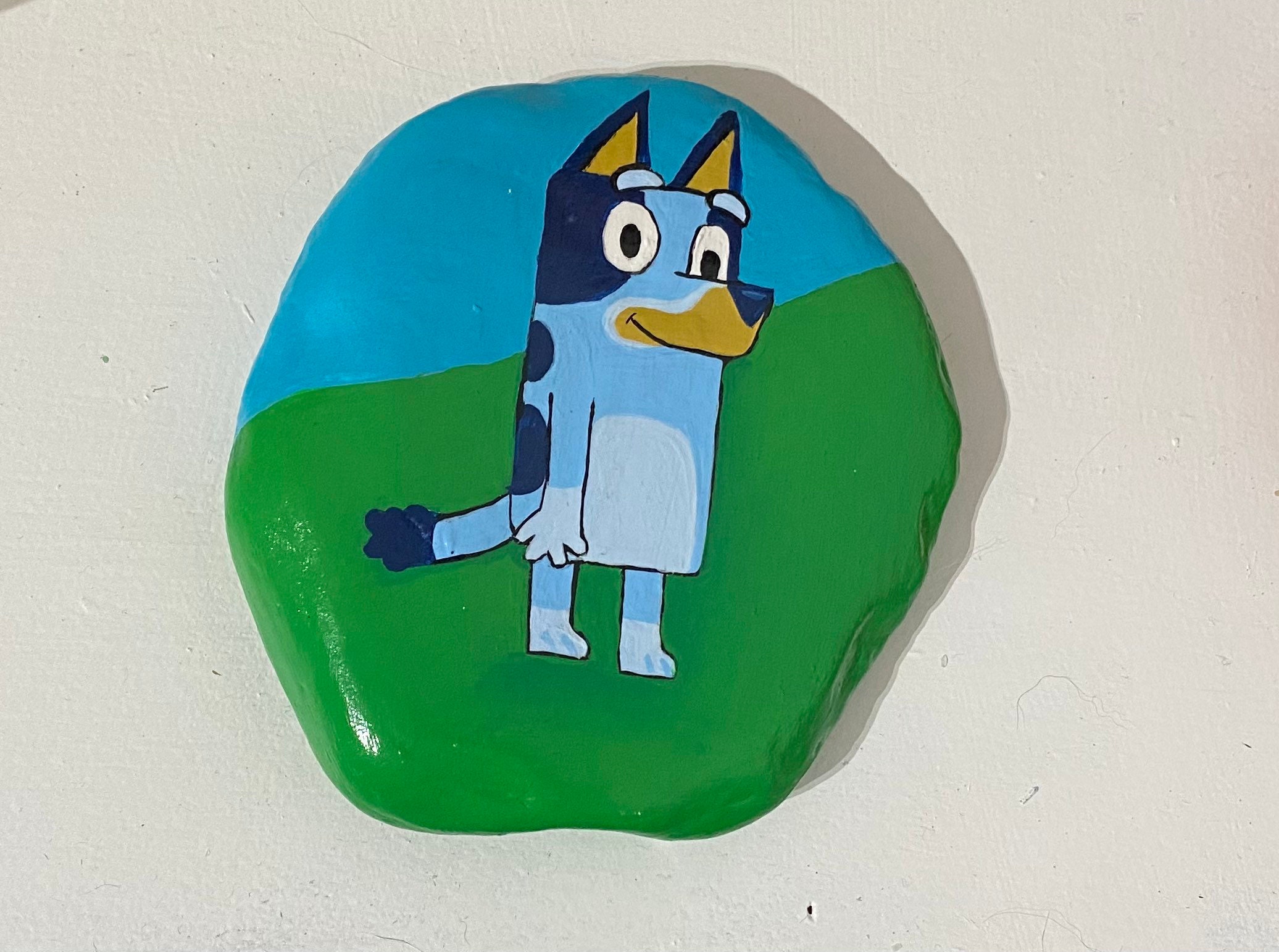 Bluey Painted Rock - Etsy