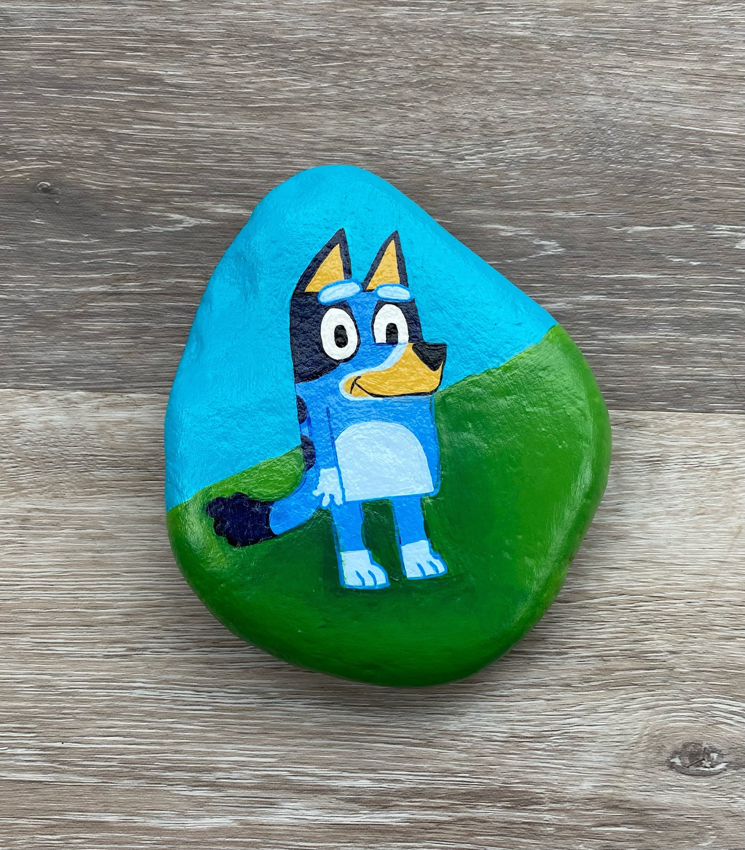 Bluey Painted Rock - Etsy