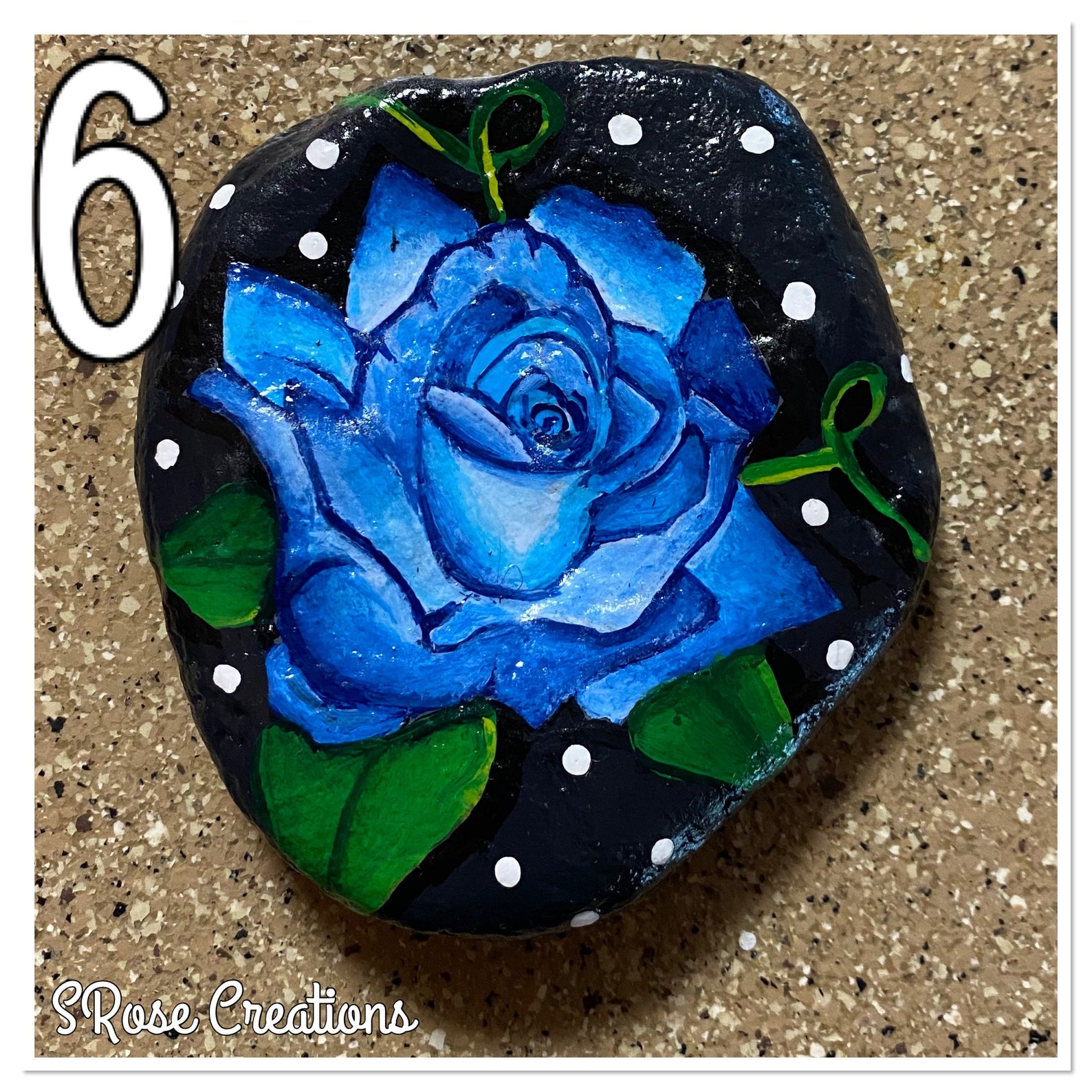 Fancy Flower Painted Rock - Etsy