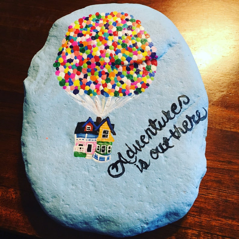Up Painted Rock - Etsy