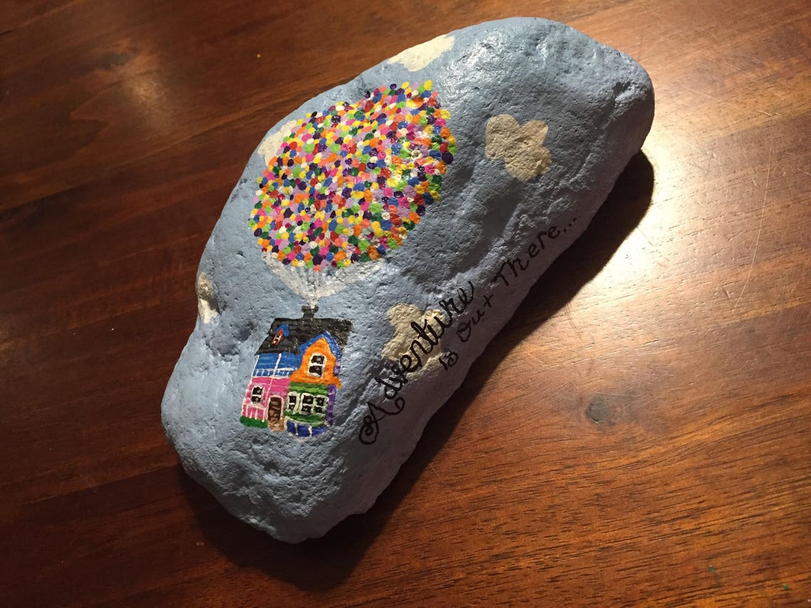 Up Painted Rock - Etsy