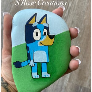 Bluey Painted Rock - Etsy
