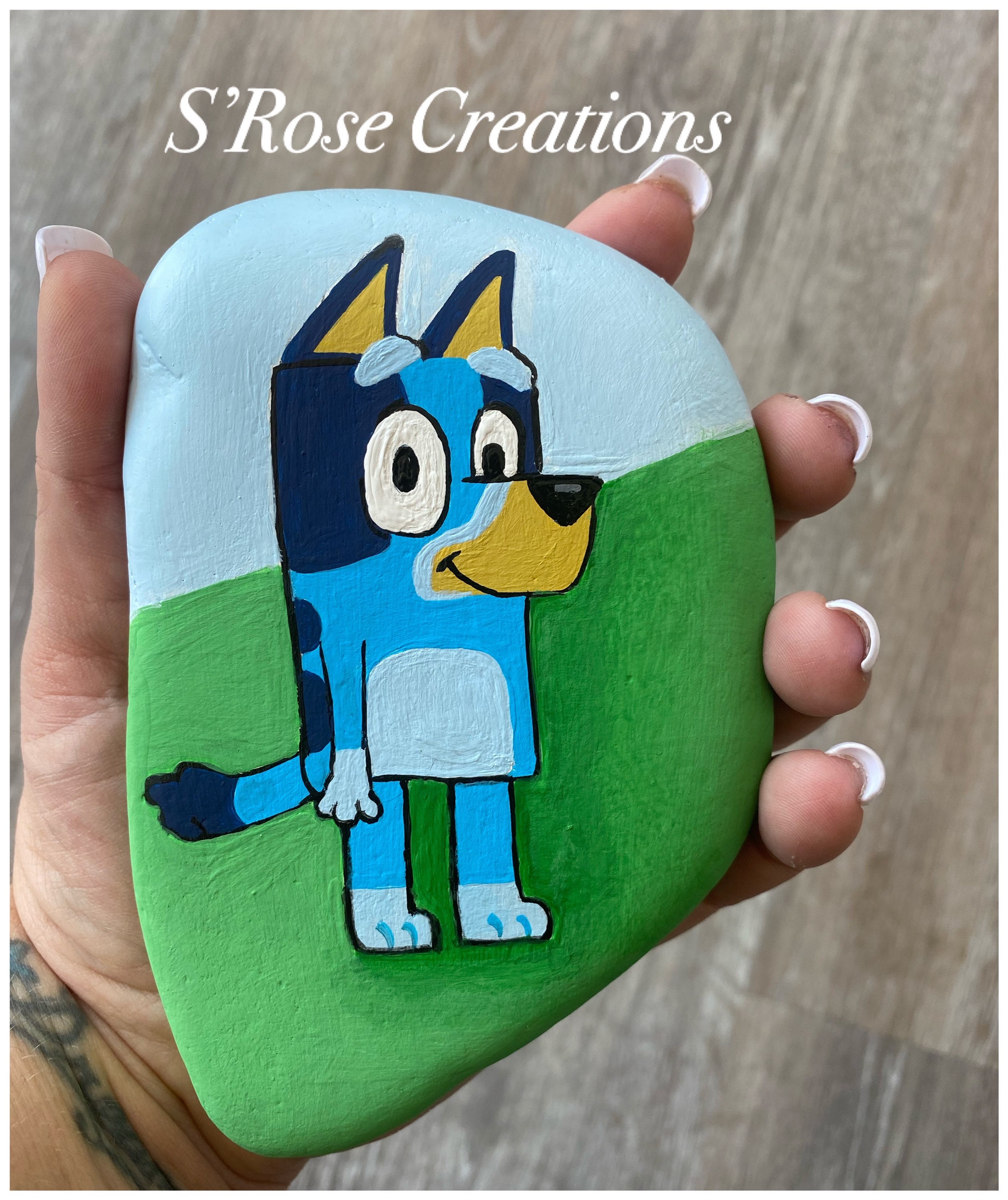Bluey Painted Rock - Etsy