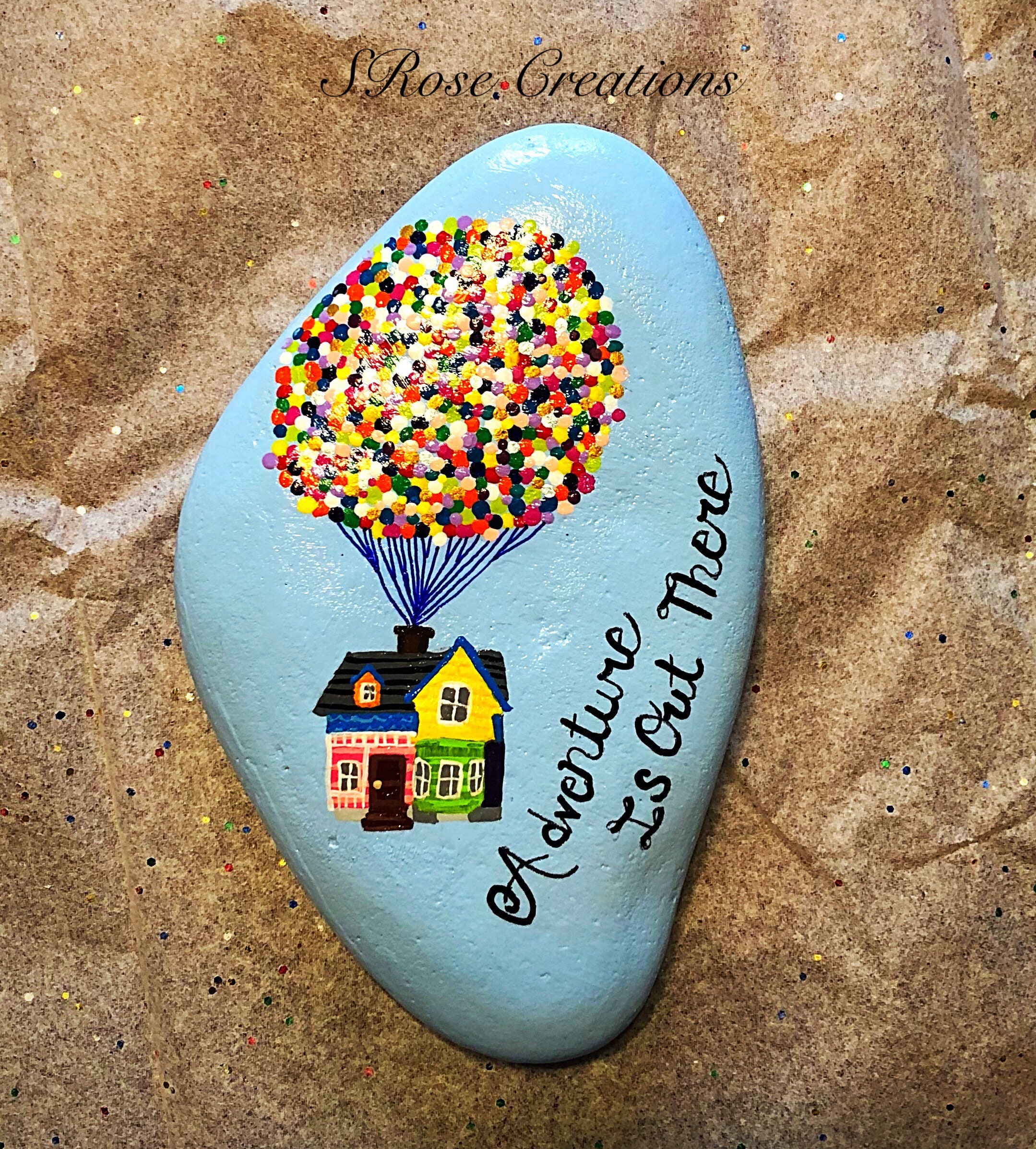 Up Painted Rock - Etsy