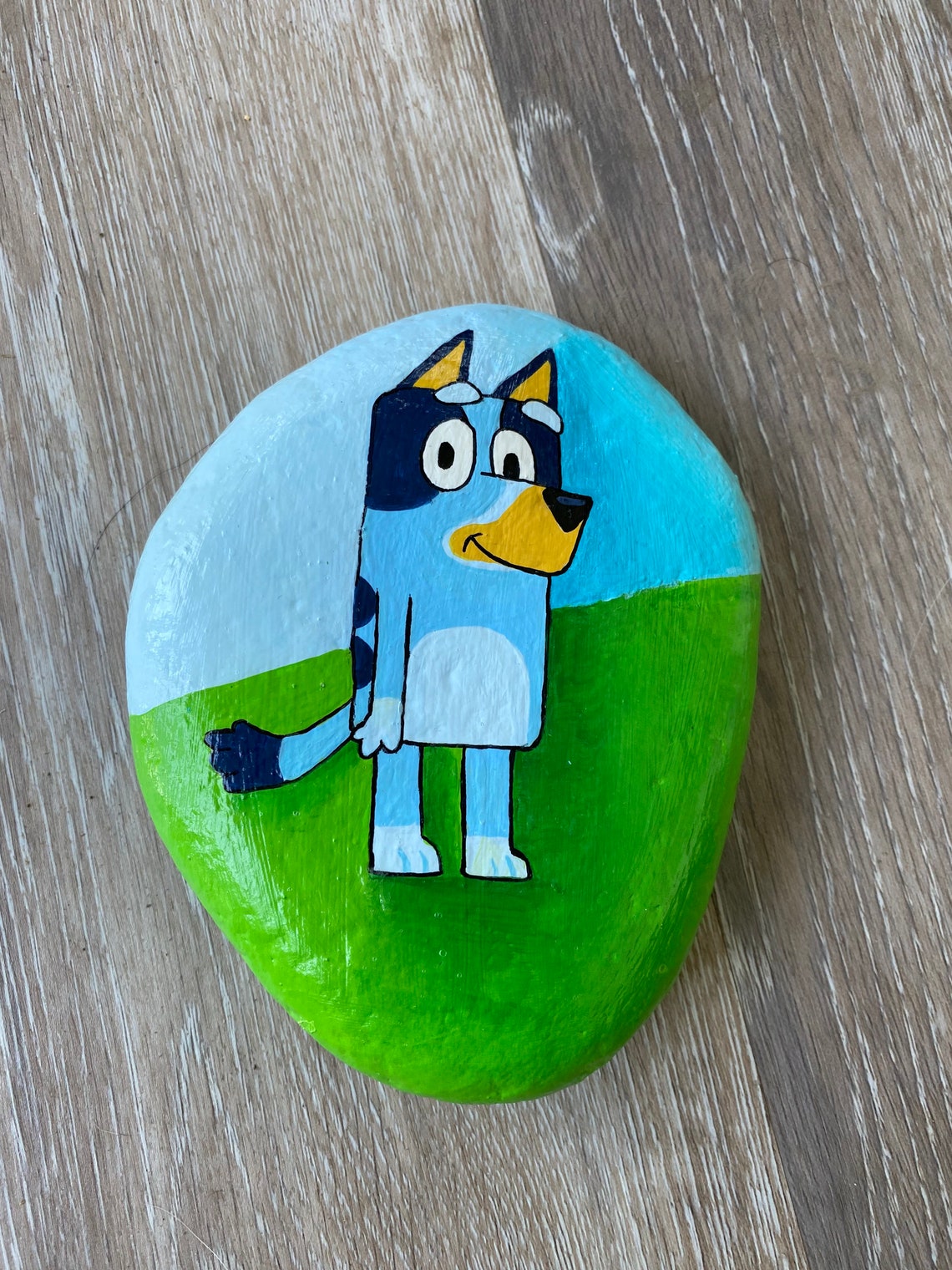 Bluey Painted Rock - Etsy