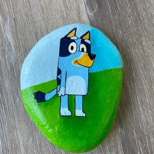Bluey Painted Rock - Etsy