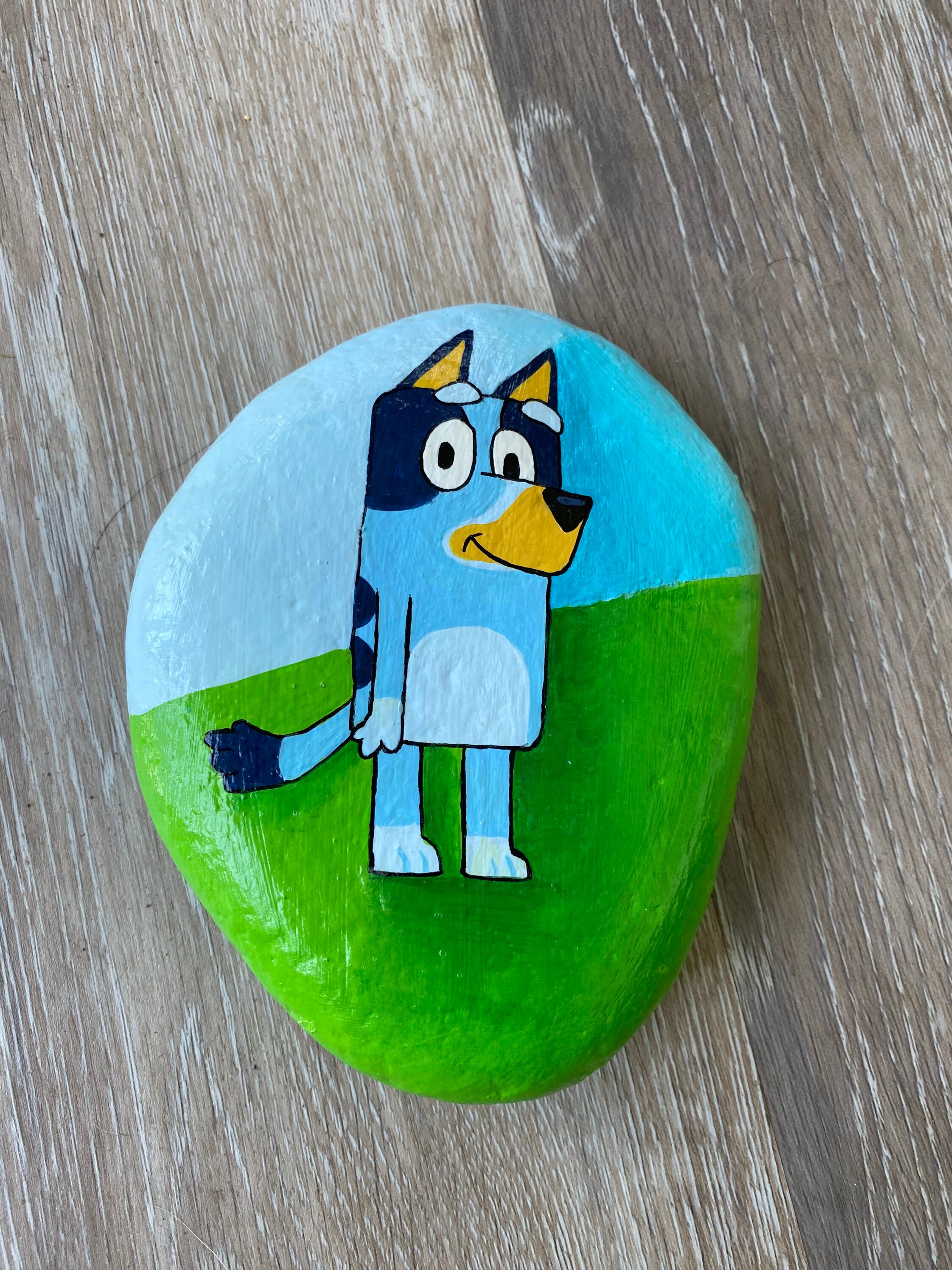 Bluey Painted Rock - Etsy