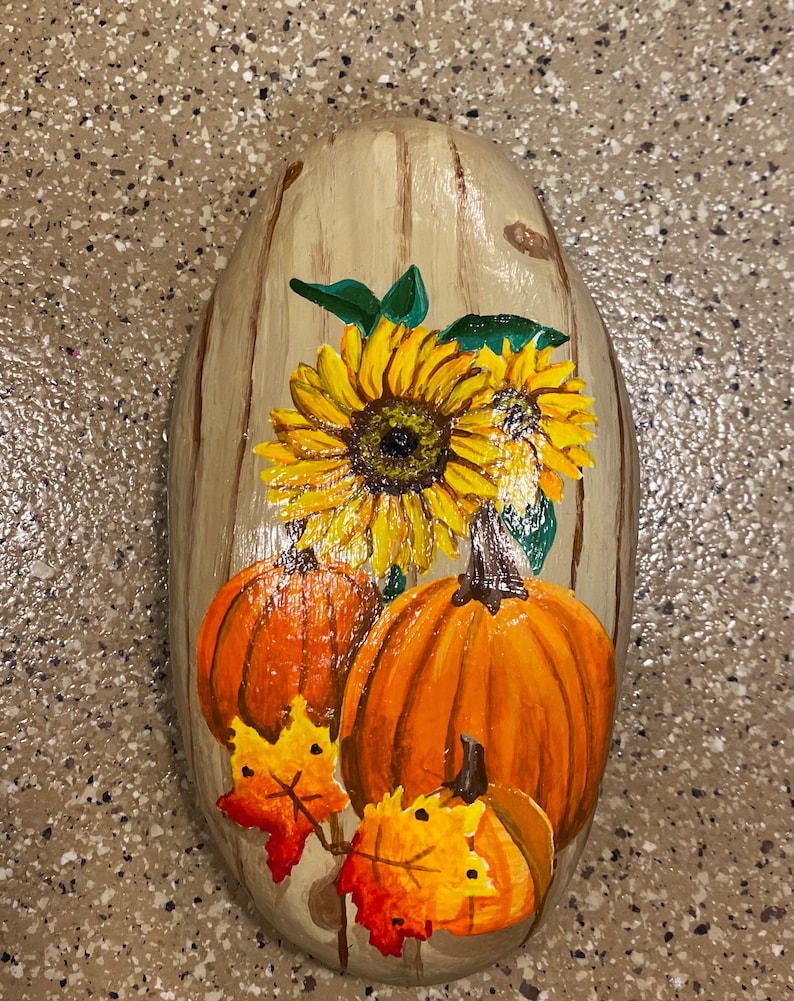 Fall Themed Painted Rock - Etsy
