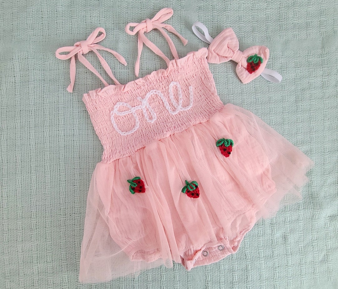 Birthday Tutu Romper and Headband, Berry First Birthday, Birthday Dress ...