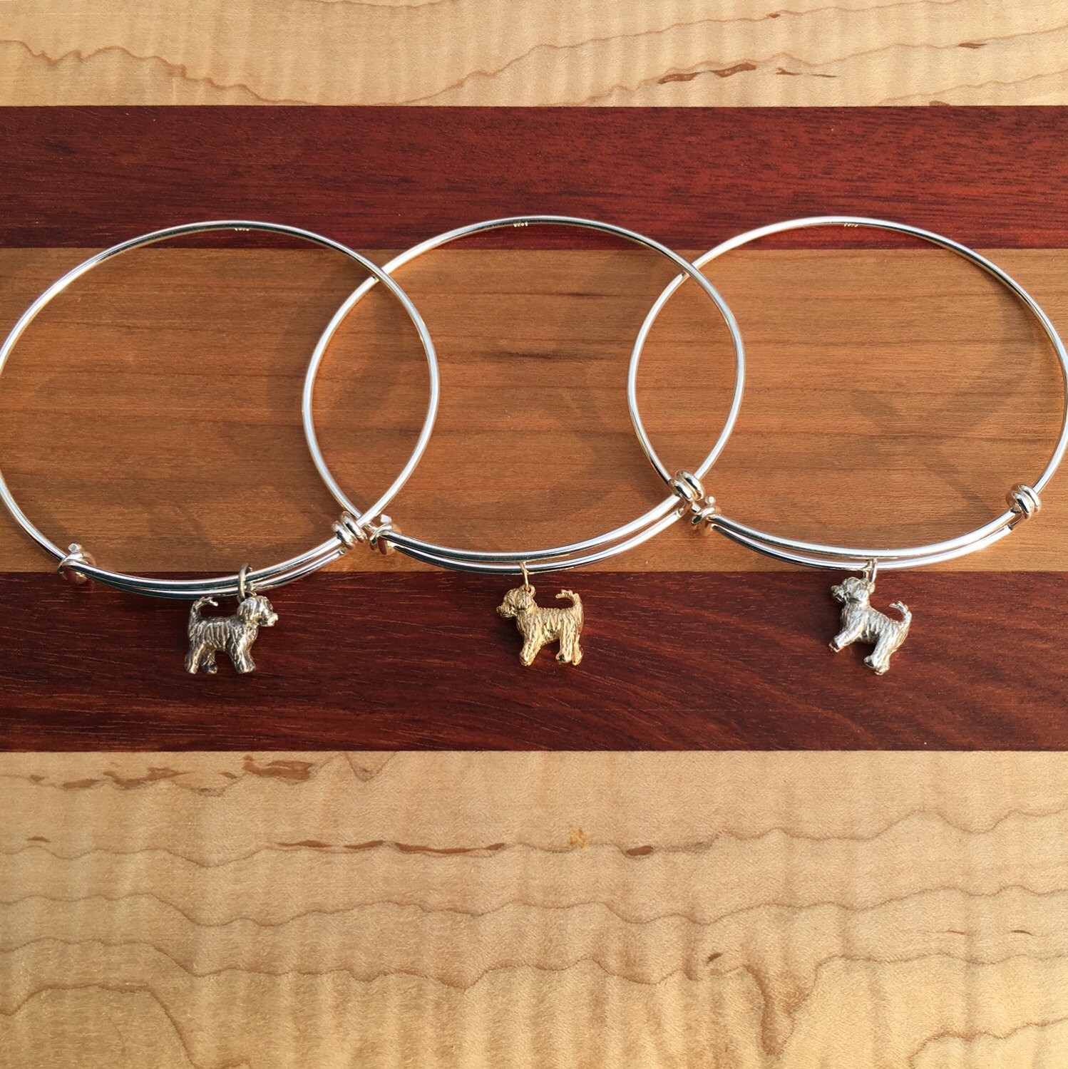Travis Goldendoodle Labradoodle Dog Travis Bangle Bracelet in Oxidized ...