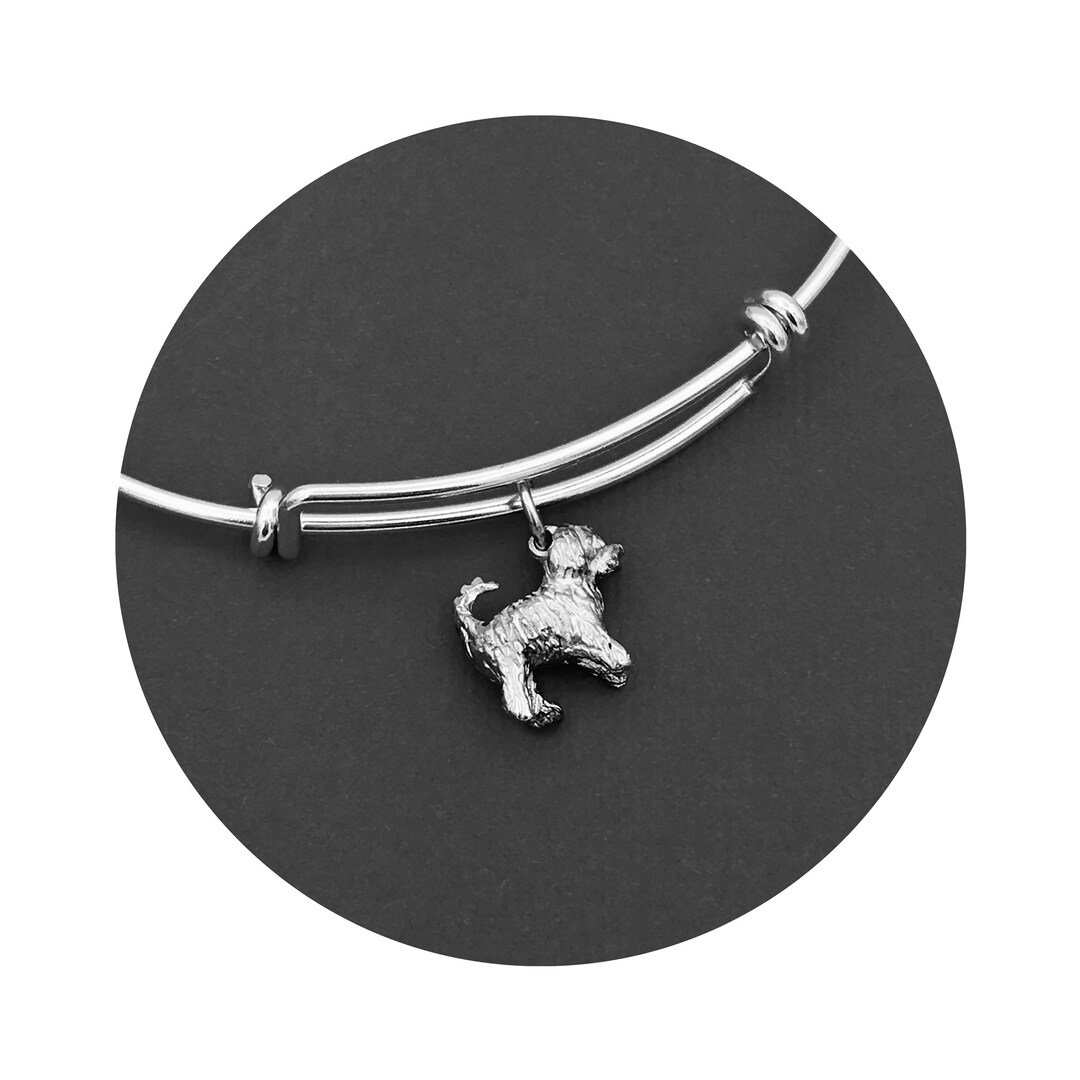 Travis Goldendoodle Labradoodle Dog Travis Bangle Bracelet in Oxidized ...