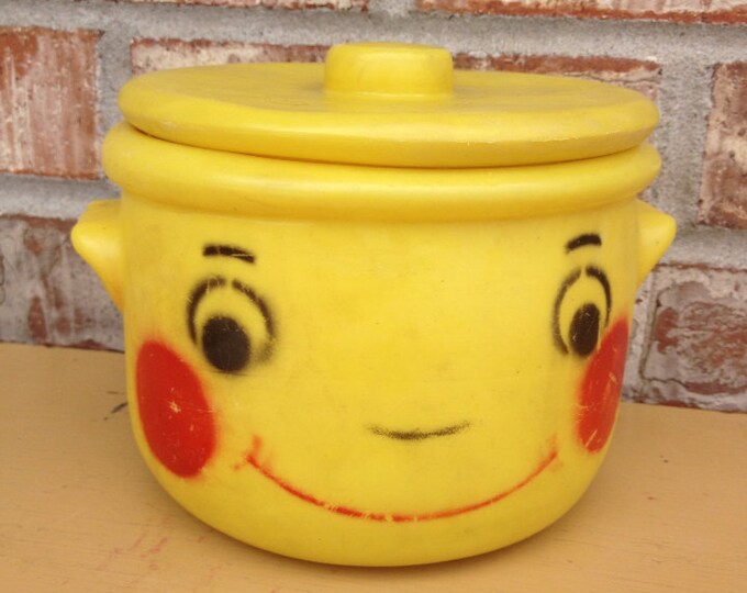 Marx Toys Bright Yellow Plastic Smiley Face Small Toy Box - Etsy