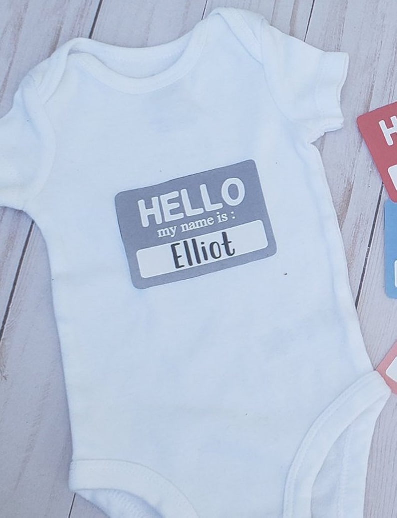 Hello My Name is Sticker Bold Hello L Choose Your Color | Etsy