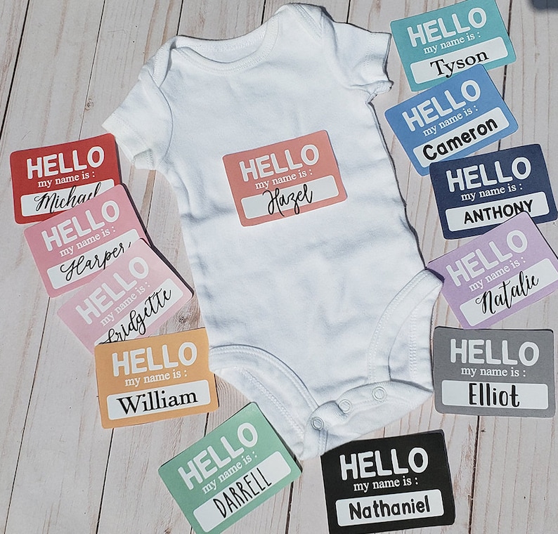 Hello My Name is Sticker Bold Hello L Choose Your Color | Etsy