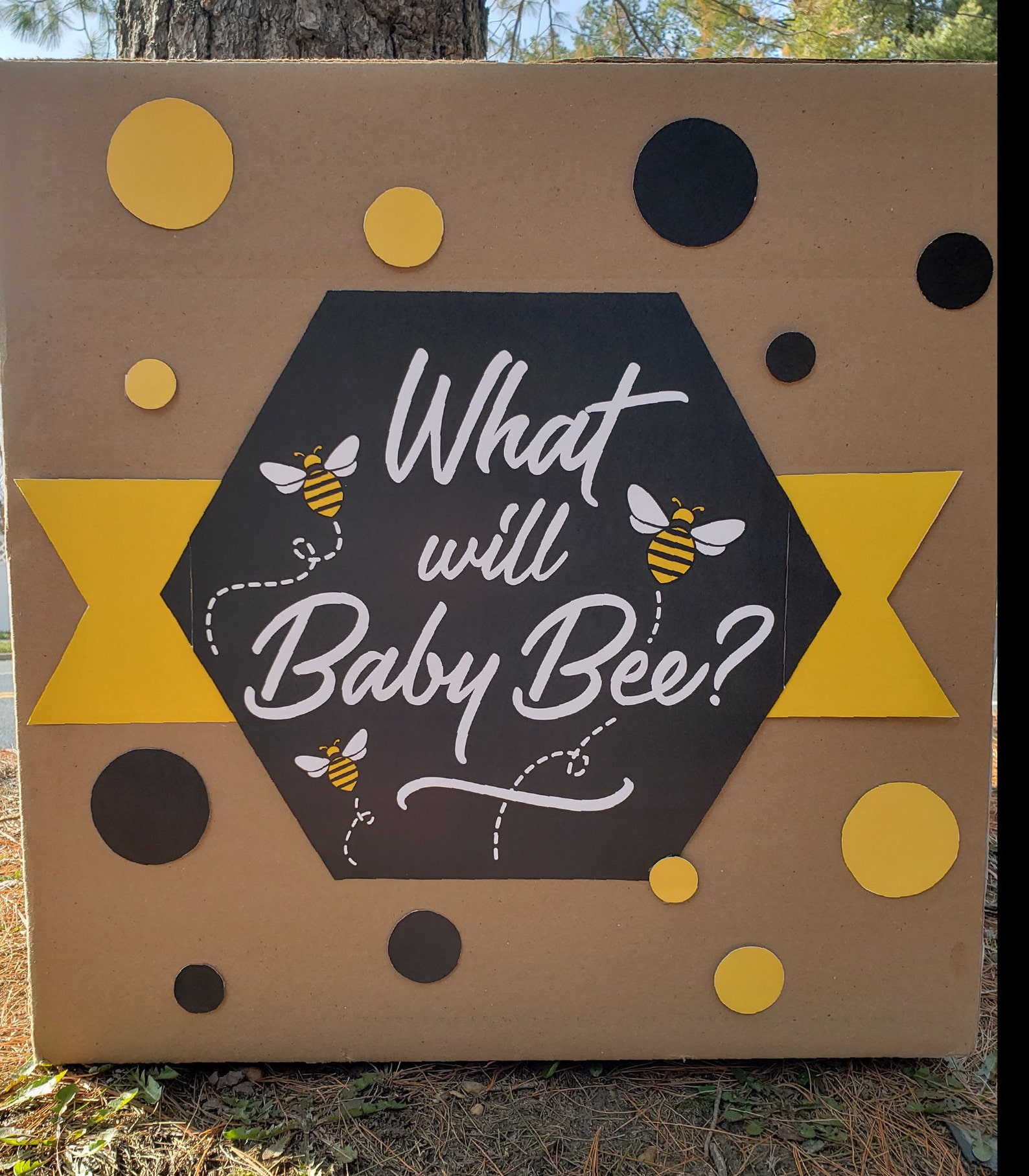 What Will Baby Bee / Gender Reveal Box Sign/ Gender Reveal Box Stickers ...