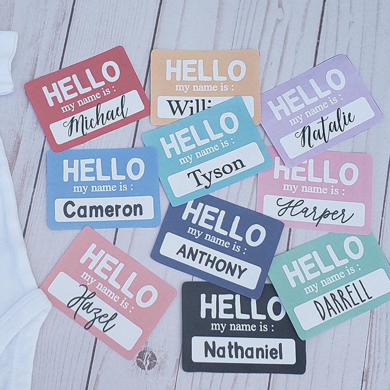 Hello My Name is Sticker - Etsy
