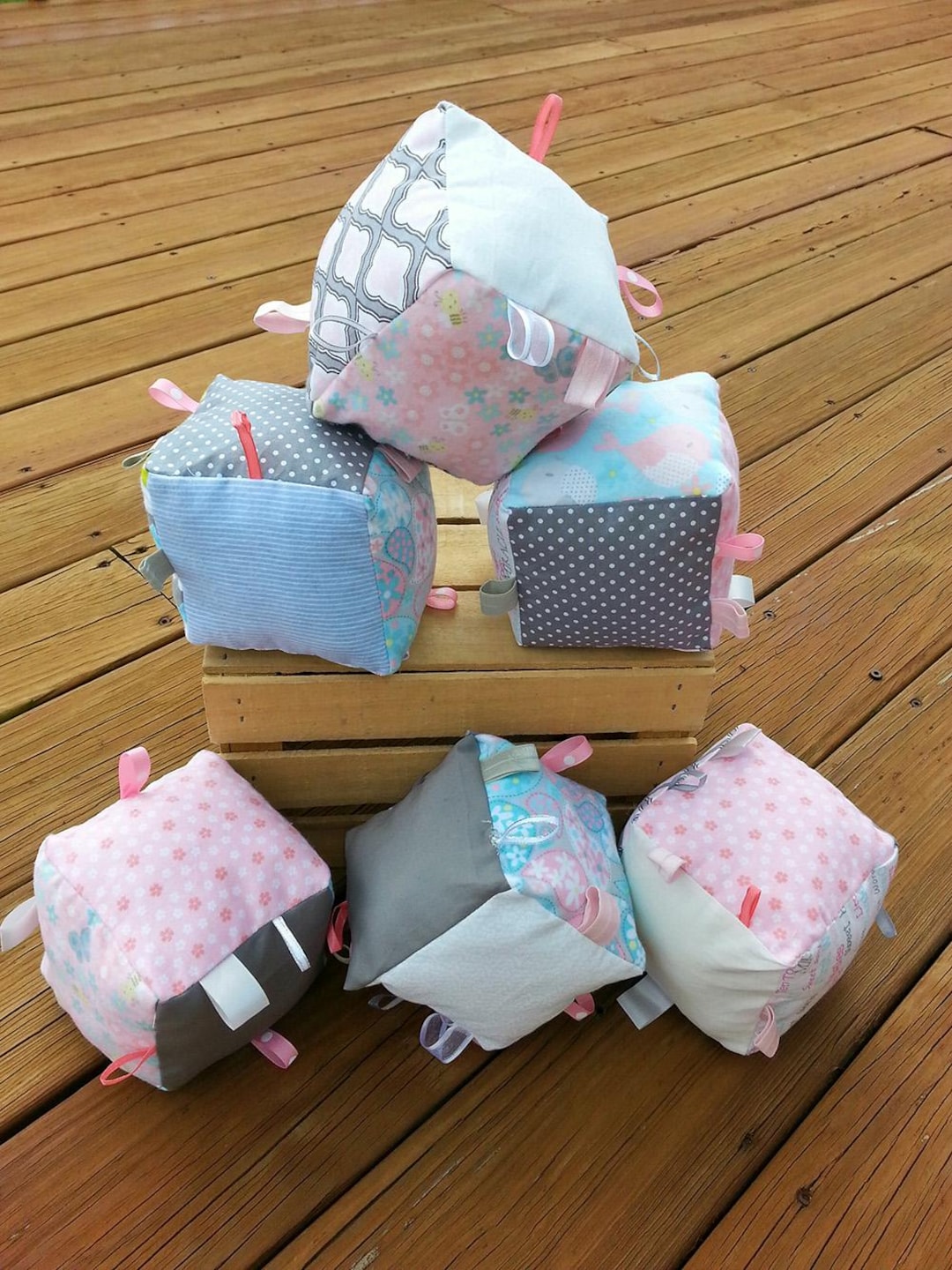 Baby Sensory Cube- Sensory Block- Fabric Cube Toy- Activity Toy- Baby ...