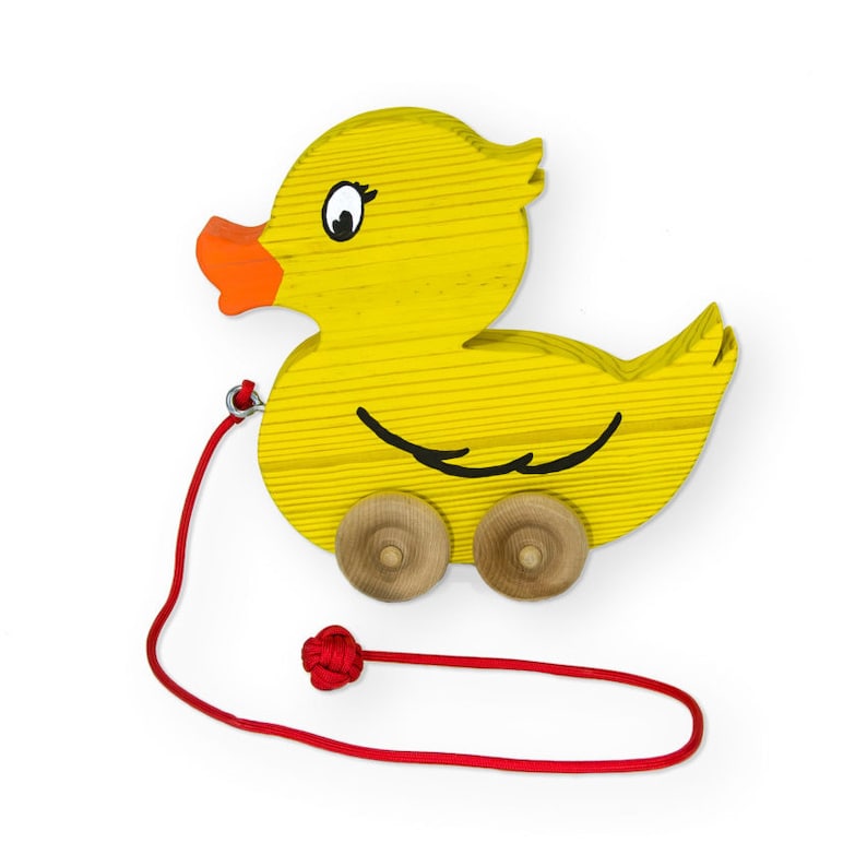 Wooden Duck Pull Toy - Etsy UK