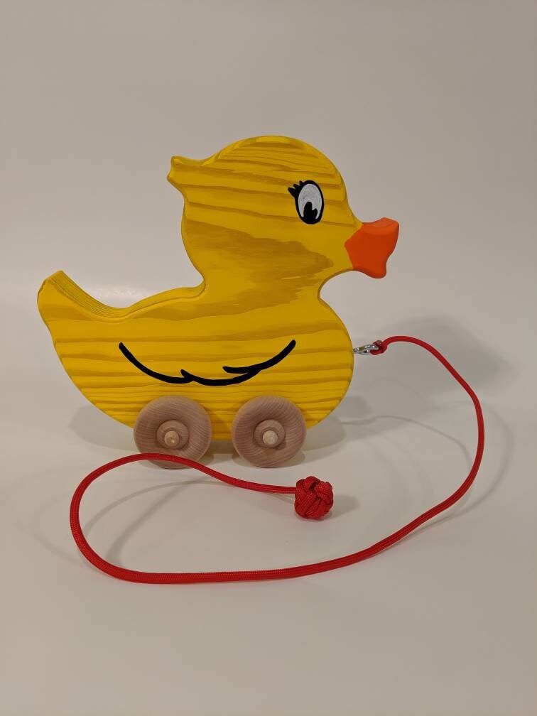 Wooden Duck Pull Toy - Etsy UK