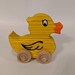 Wooden Push Duck Toy- Push Toy- Push Duck- Wooden Push Toy- Handmade ...