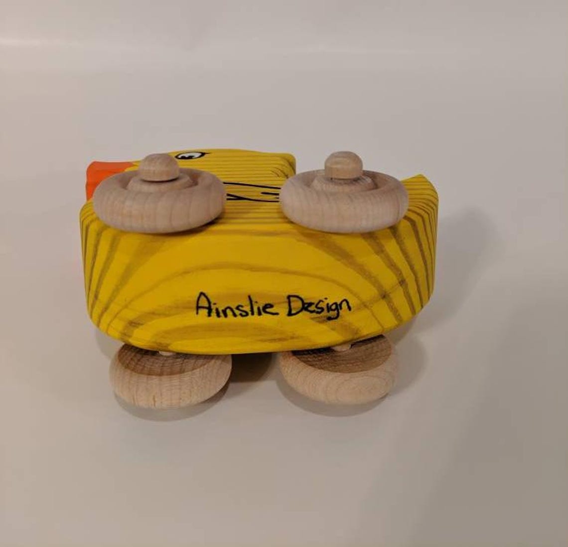 Wooden Push Duck Toy- Push Toy- Push Duck- Wooden Push Toy- Handmade ...