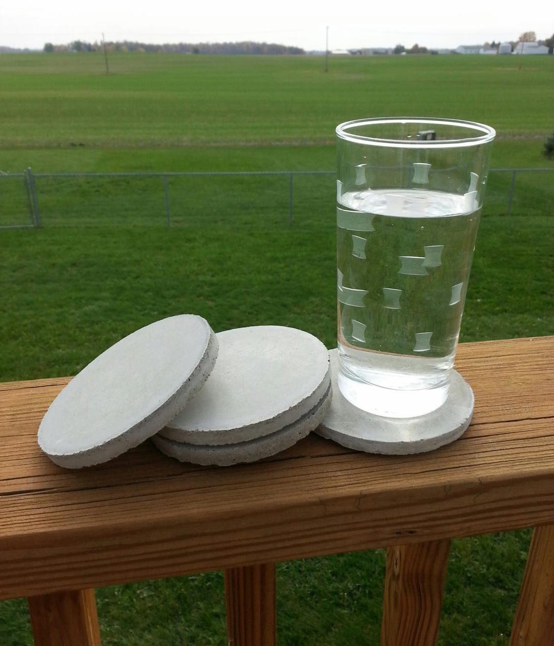 Smooth Concrete Coasters - Round Coaster- Trivets- Cement Coaster ...