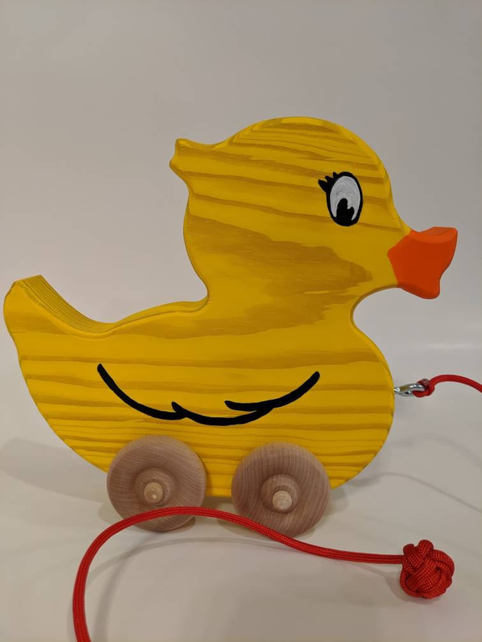Pull Along Wooden Duck Toy With Ducklings- Pull Along Toy- Pull Along ...