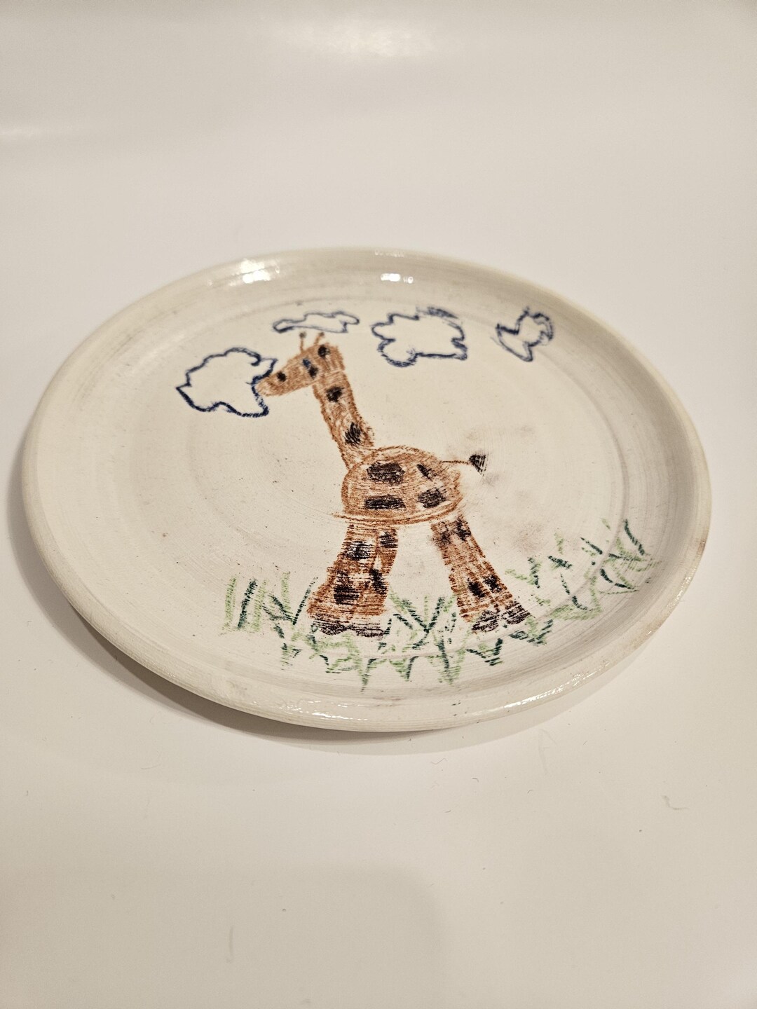 Handmade Ceramic Plate- Giraffe Plate- Animal Plate- Decorative Plate ...