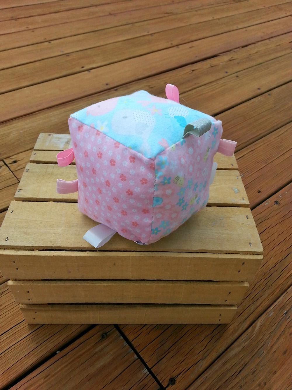 Baby Sensory Cube- Sensory Block- Fabric Cube Toy- Activity Toy- Baby ...