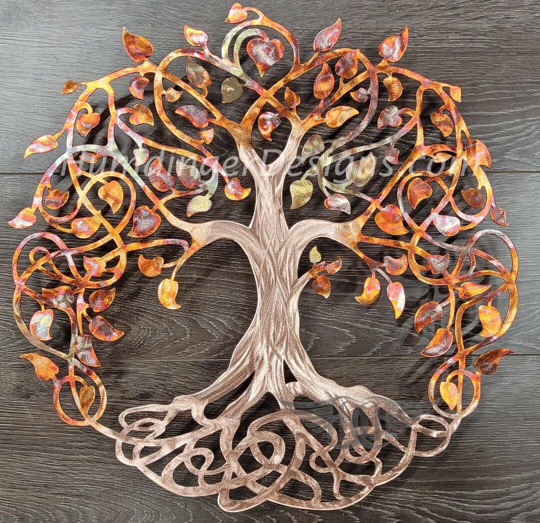 Pure Copper Metal Art Infinity Tree - Tree of Life - 7th Anniversary ...
