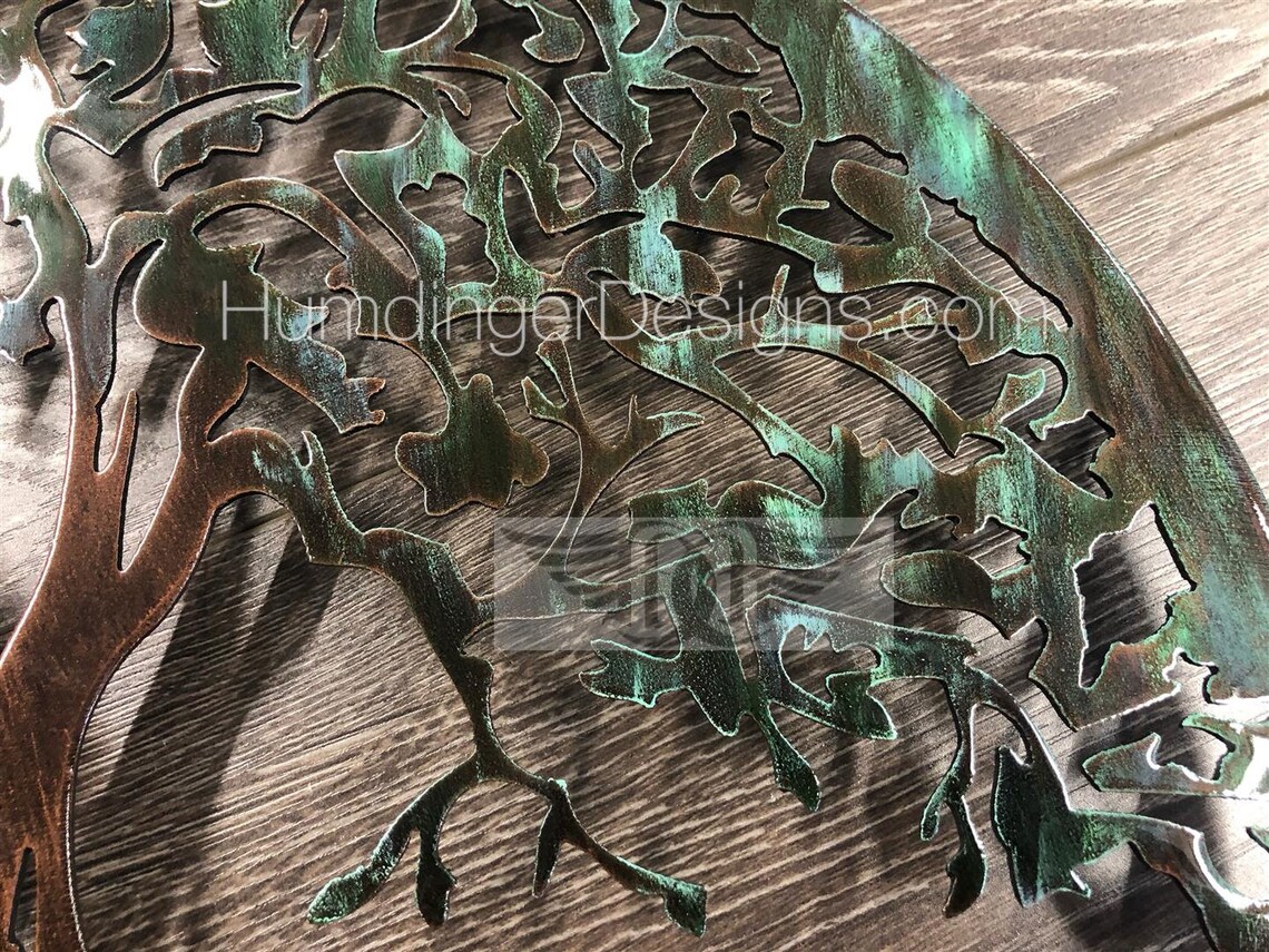 Vintage Penny Tree of Life Zen Metal Wall Art Copper - Etsy