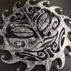 Metal Wall Art Sun Face in Stainless Steel by Humdinger Designs - Etsy