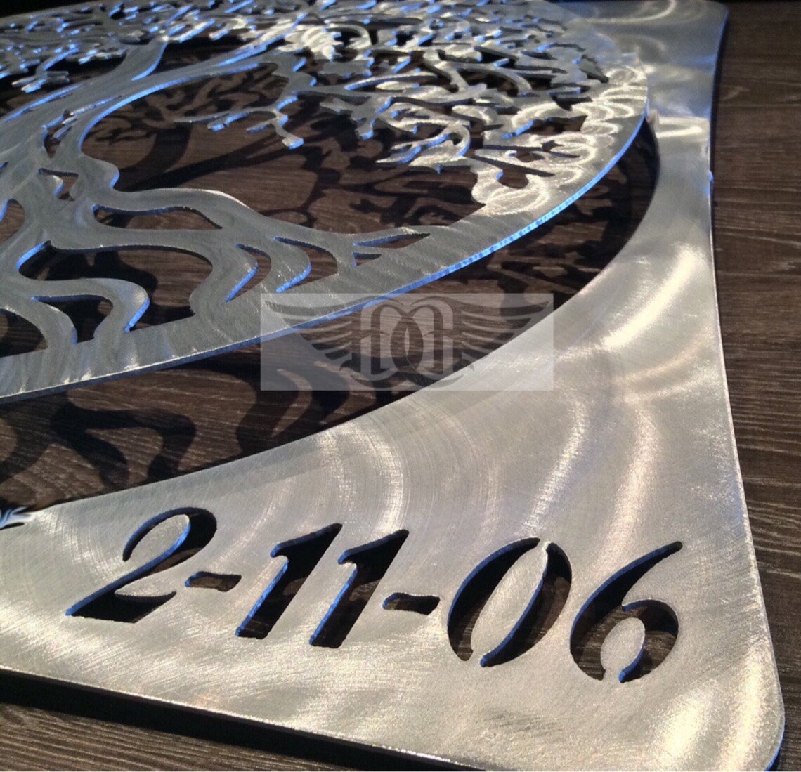 Brushed Aluminum 3D Tree of Life Wall Art - Etsy