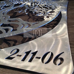 Brushed Aluminum 3D Tree of Life Wall Art - Etsy