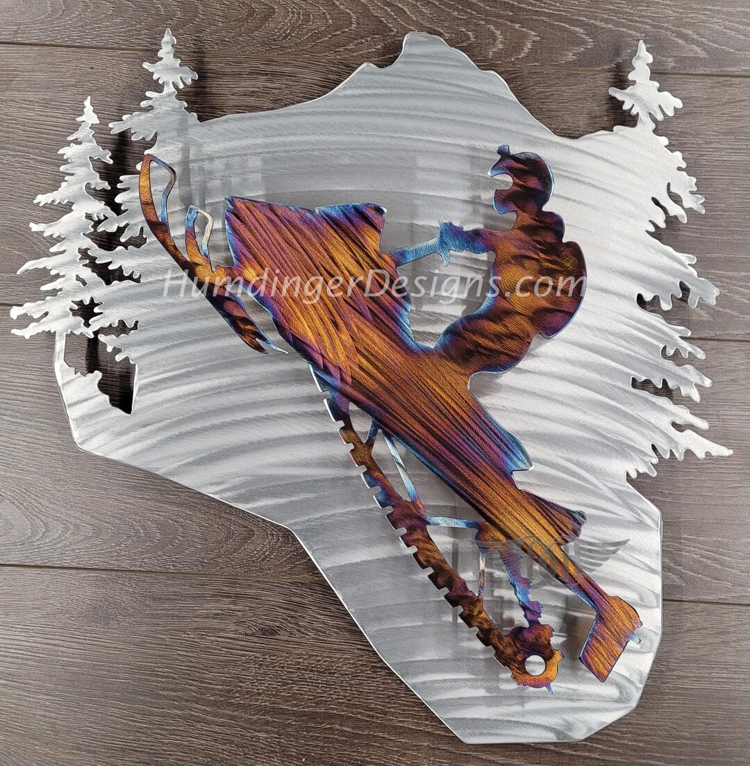 Snowmobile Wall Art Metal Wall Art Man Cave Wall Decor - Etsy