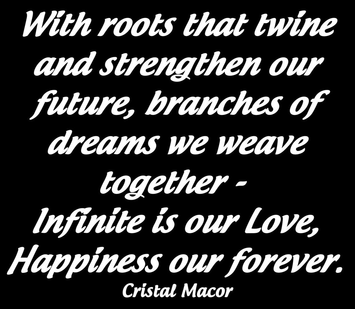 Infinity Tree With Poem Original Anniversary Wedding Gift - Etsy